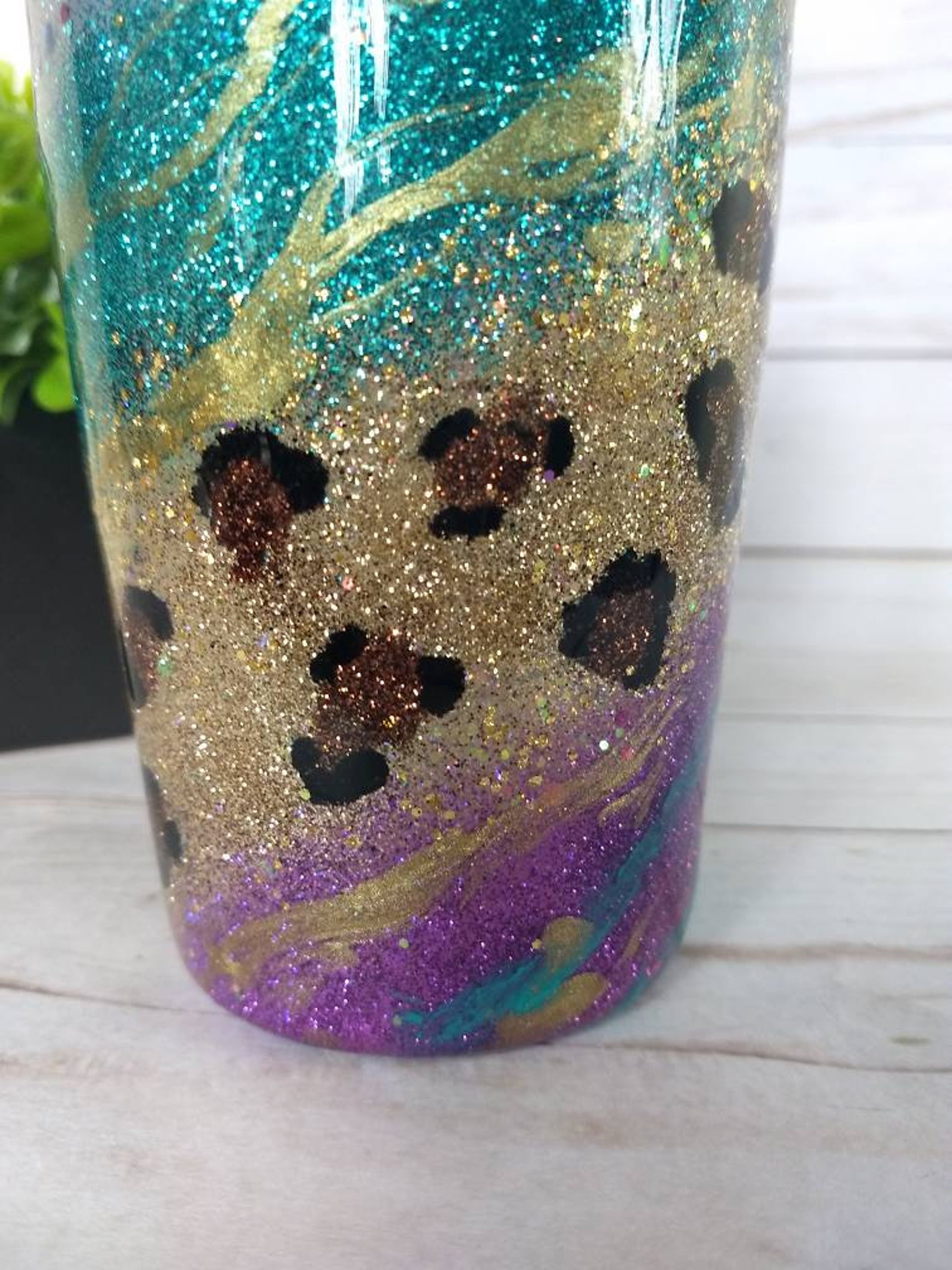 Leopard Print Tumbler // Personalized Tumbler // Custom | Etsy