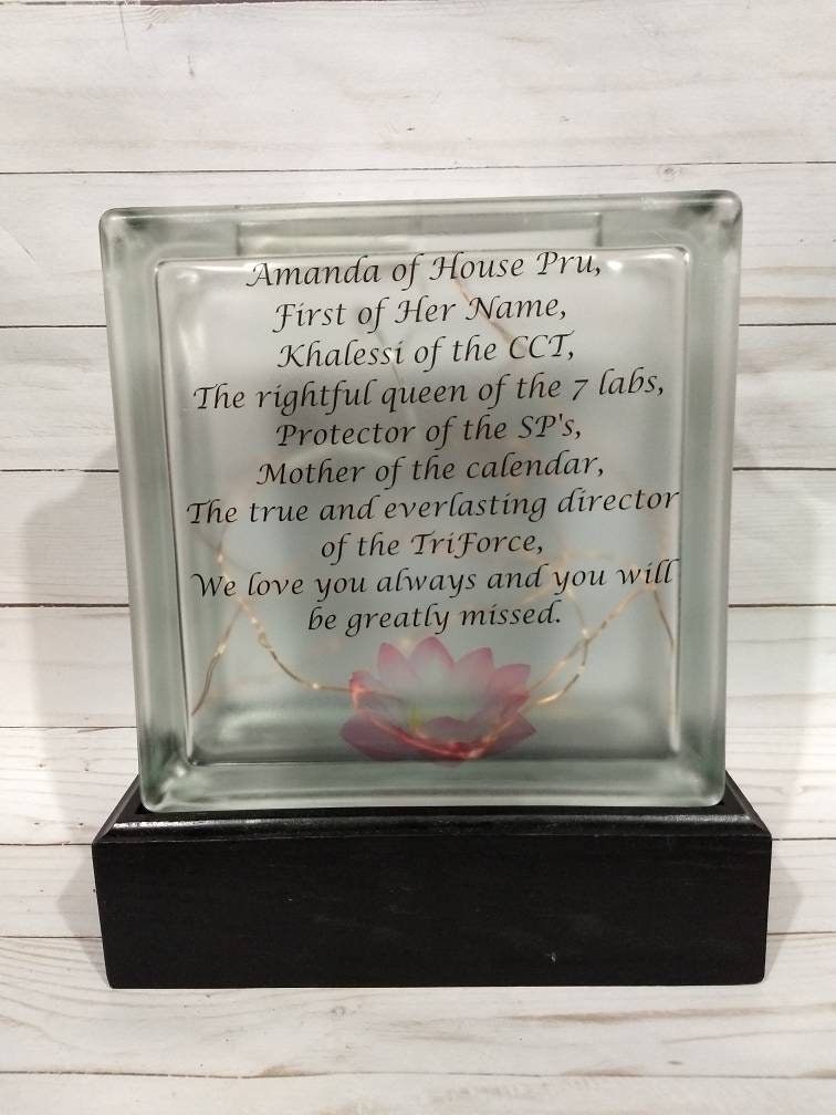 Custom Glass Block custom design | Etsy