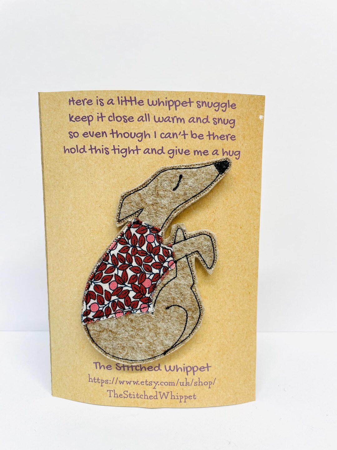 Handmade Felt Whippet Pocket Hug, Whippet Gift, Pocket Hug. - Etsy