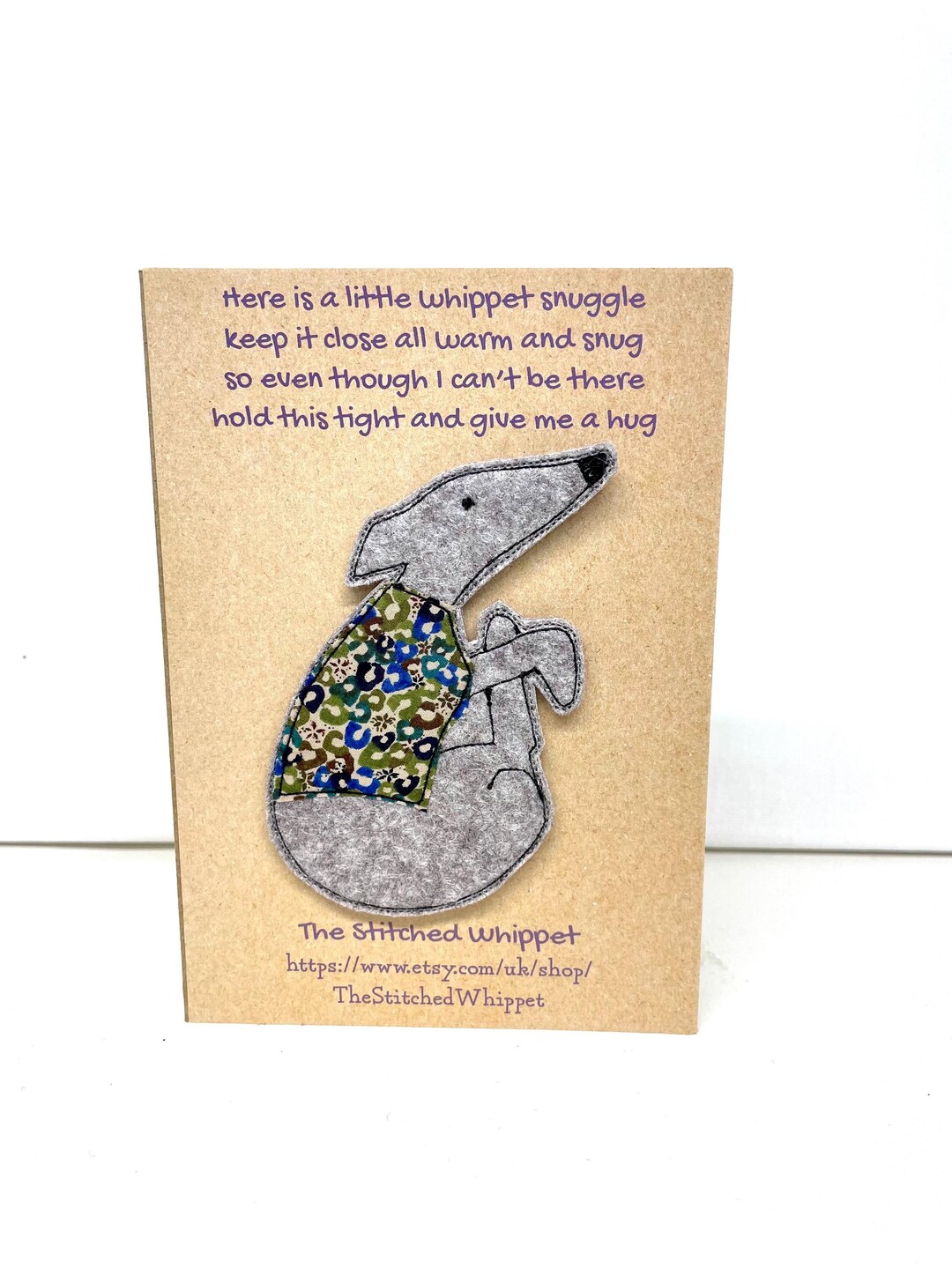 Handmade Felt Whippet Pocket Hug, Whippet Gift, Pocket Hug. - Etsy
