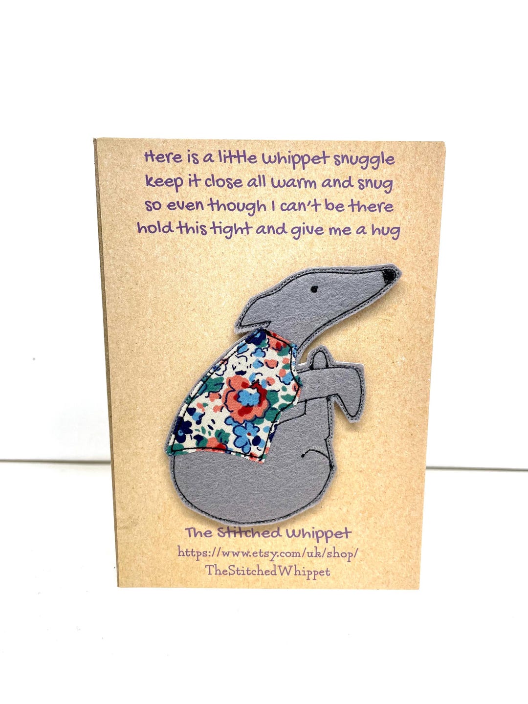 Handmade Felt Whippet Pocket Hug, Whippet Gift, Pocket Hug. - Etsy ...