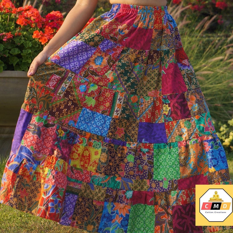 Patchwork Skirt - Etsy