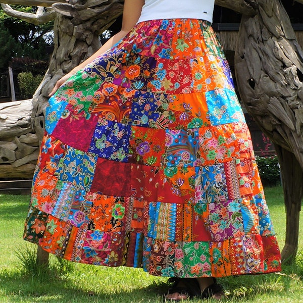 Patchwork Skirt - Etsy