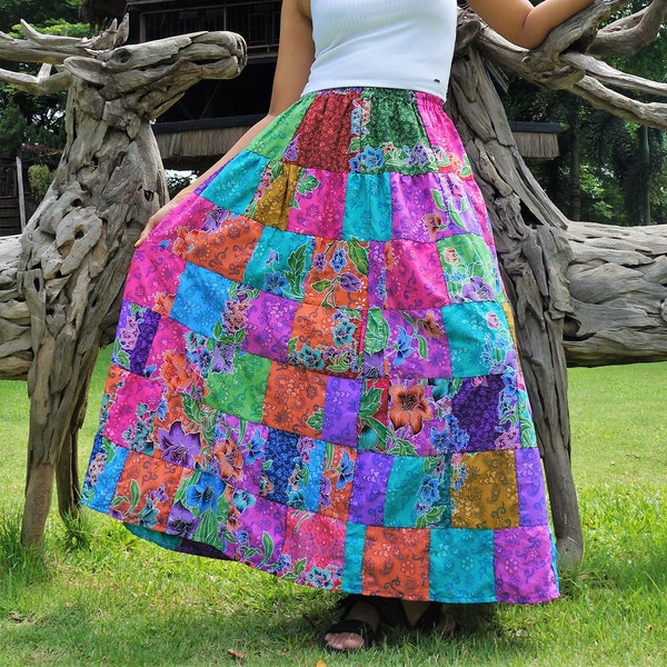 Patchwork Skirt - Etsy