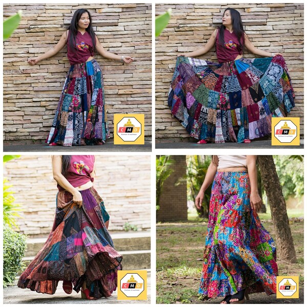 Patchwork Skirt - Etsy