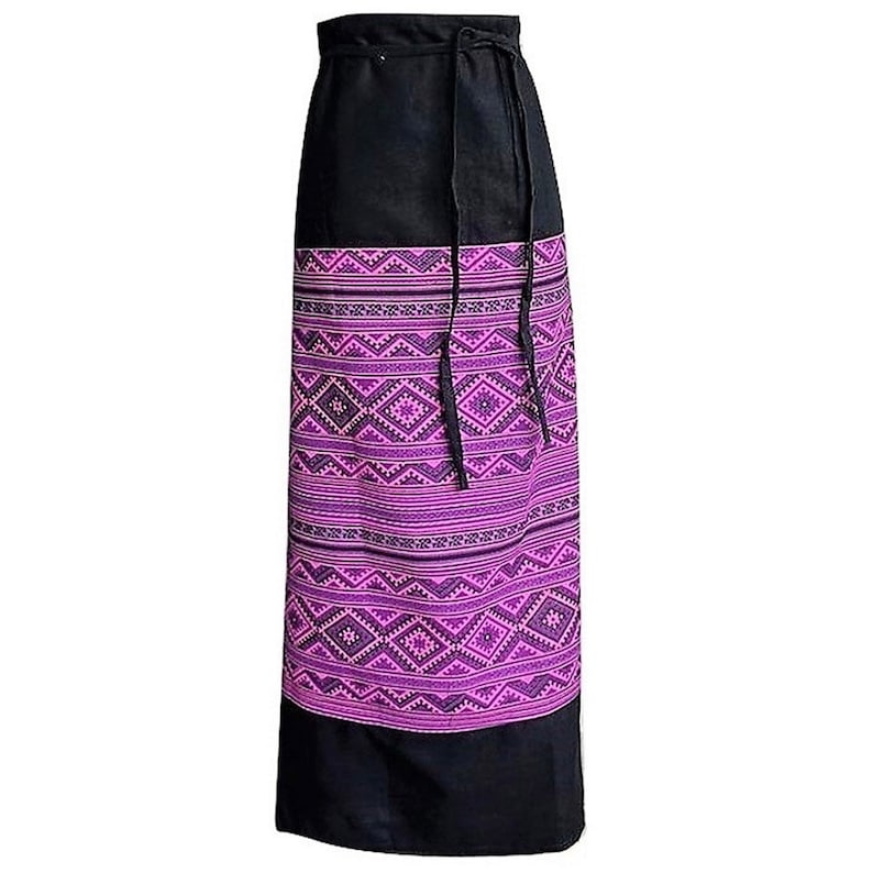 Traditional Thai Sarong Wrap Around Skirt Maxi Woven Cotton | Etsy