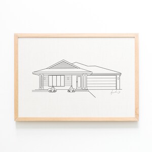 CUSTOM LINE DRAWING, Digital Illustration, Line Art, House Art, House ...