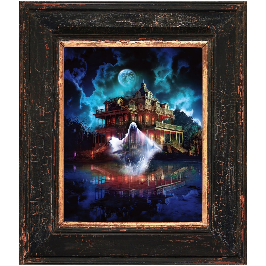 Gothic Haunted Mansion Print. Vintage Style Goth Art Print. Dark ...