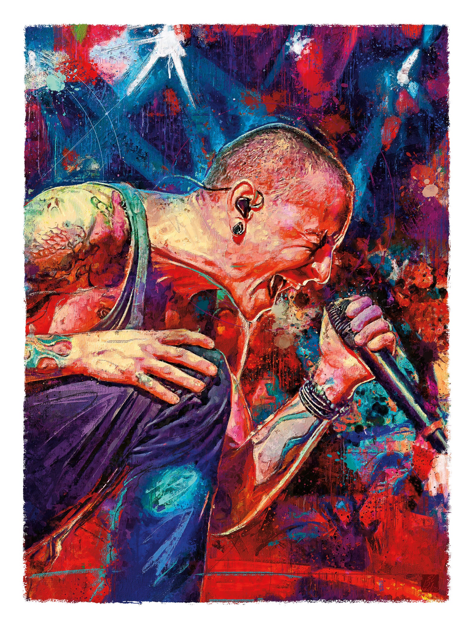 Chester Bennington Art Print. Unofficial Tribute Fan Art. - Etsy UK
