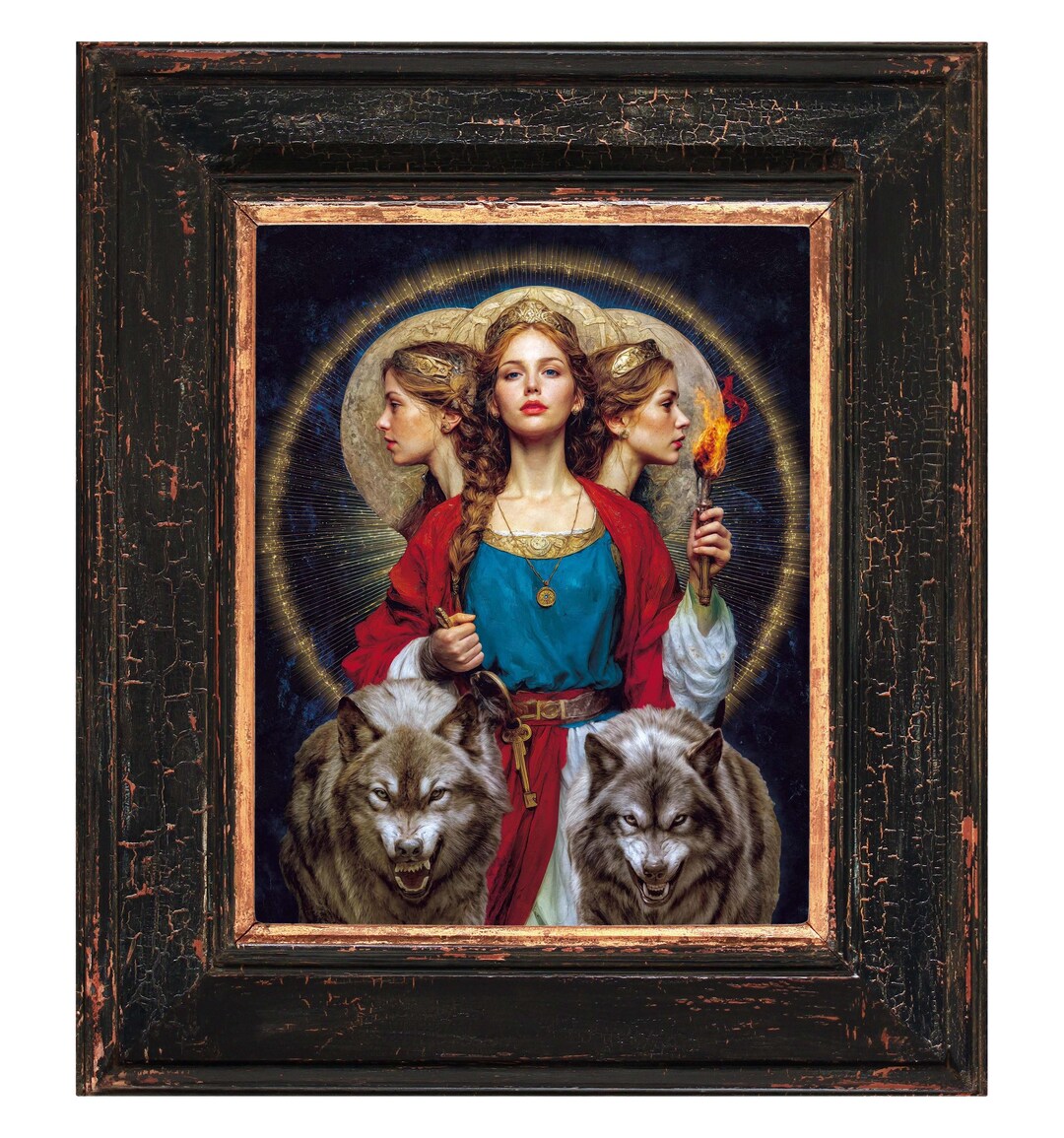 Ancient Greek Goddess Hecate Poster | Mythology Art Print | Elegant ...