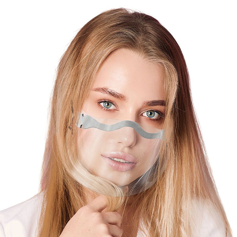 Máscara facial transparente mini visera máscara facial - Etsy España
