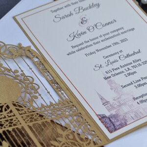 Wedding Invitation, Printed Wedding Invitation, Gate Invitation, Laser ...