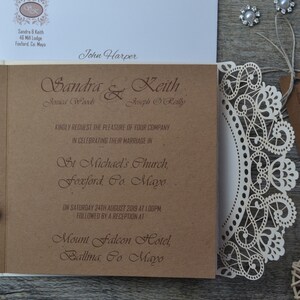 Wedding Invitation, Rustic Style Laser Cut Wedding Invitation - Etsy