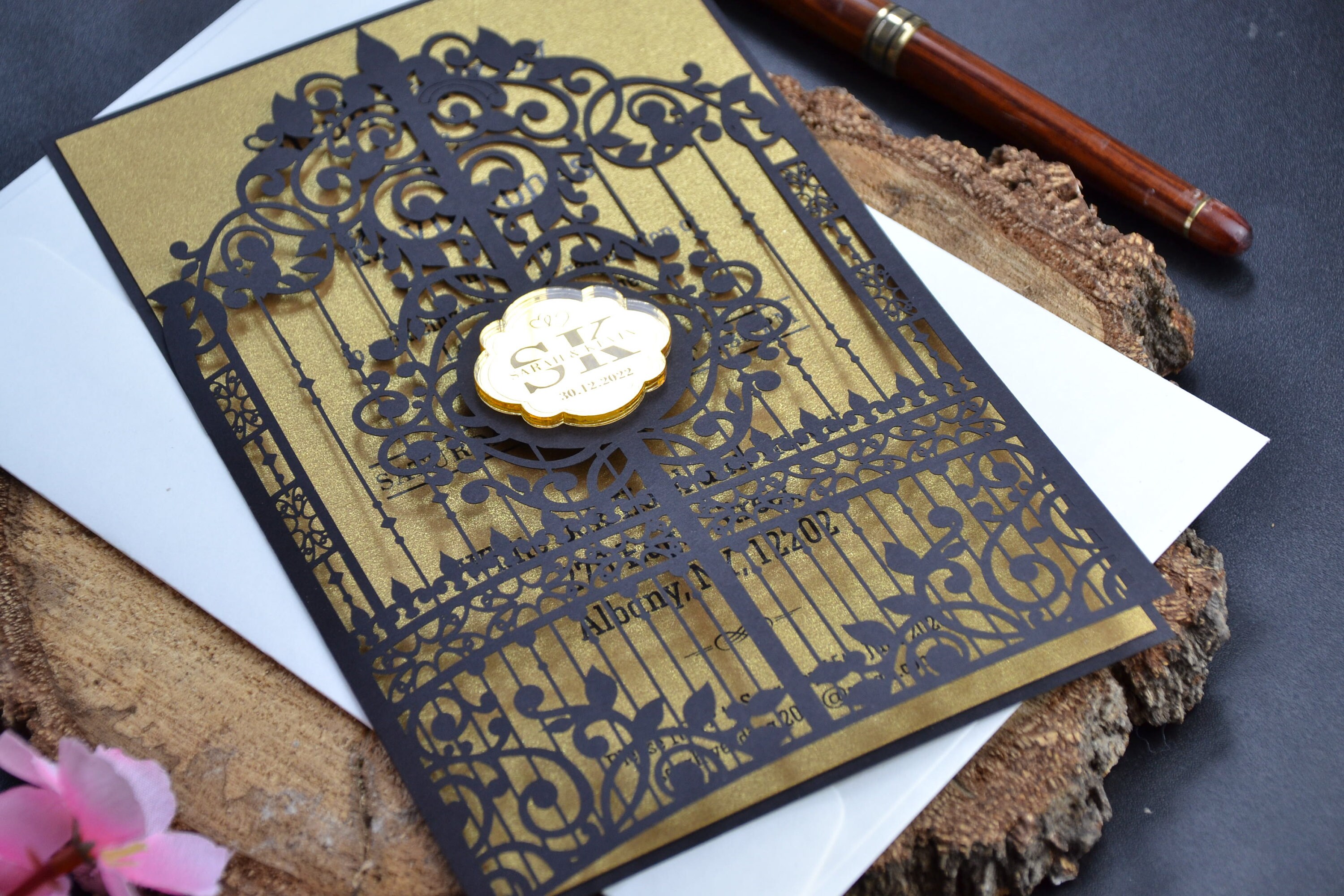 Wedding Invitation Printed Wedding Invitation Gate - Etsy