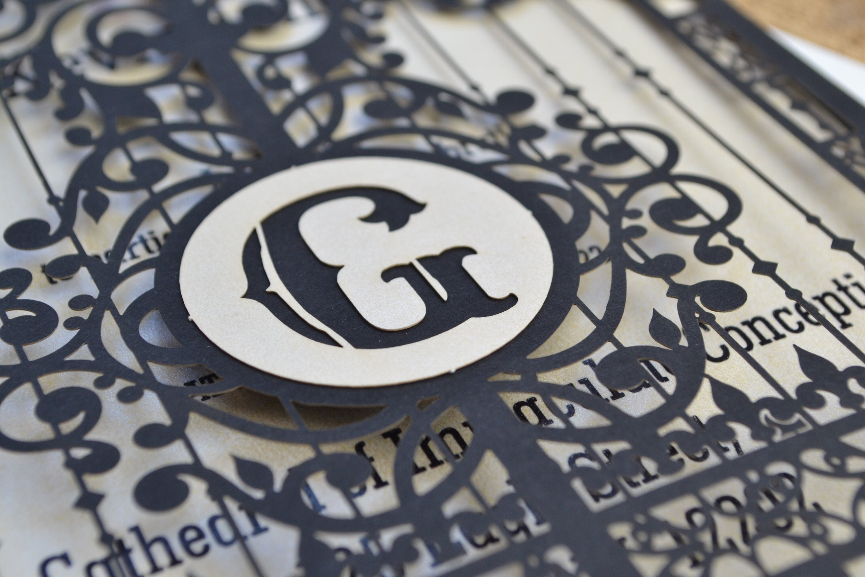 Laser Cut Wedding Invitation Printed Wedding Invitation Gate - Etsy