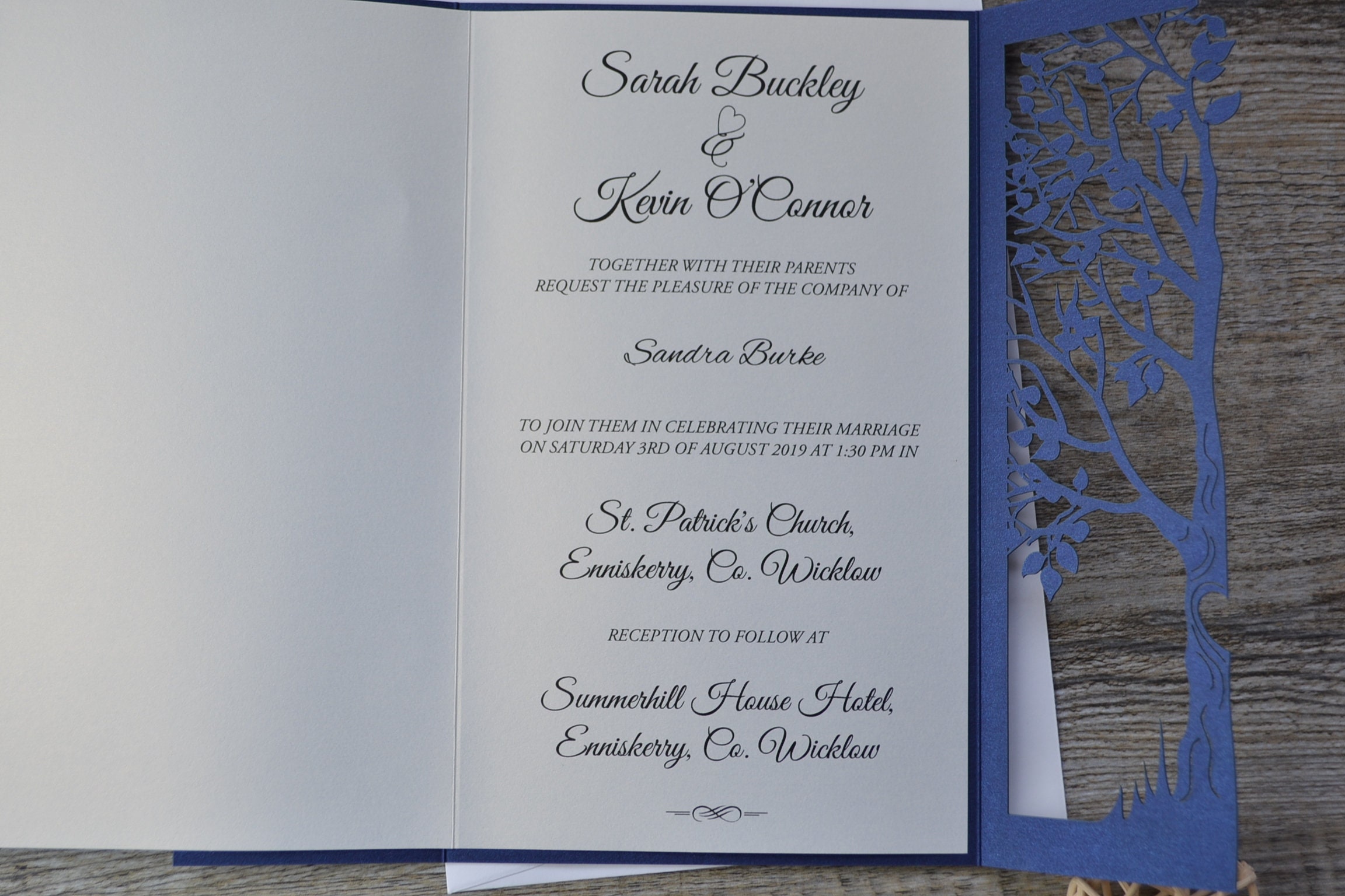 Wedding Invitation Laser Cut Wedding Invitation Handmade | Etsy