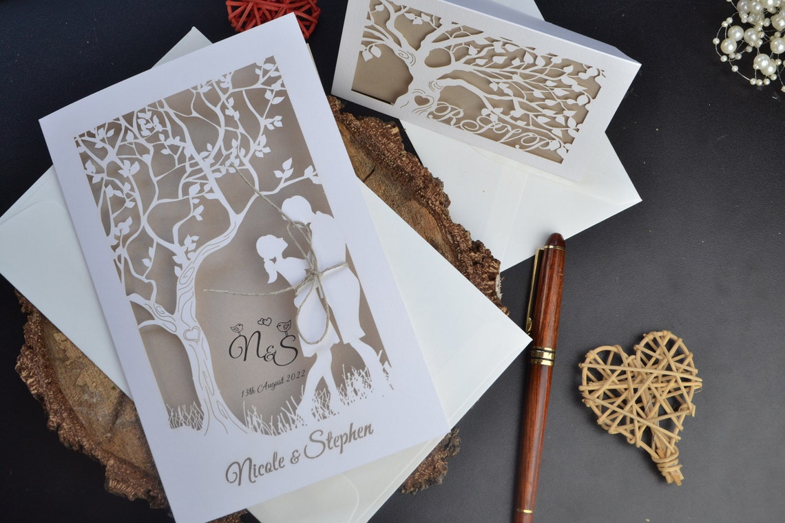 Wedding Invitation Set Wedding Invitations With Rsvp Thank - Etsy