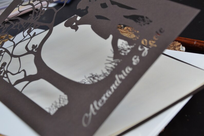 Same Sex Wedding Invitation Laser Cut Invitation Lesbian Etsy