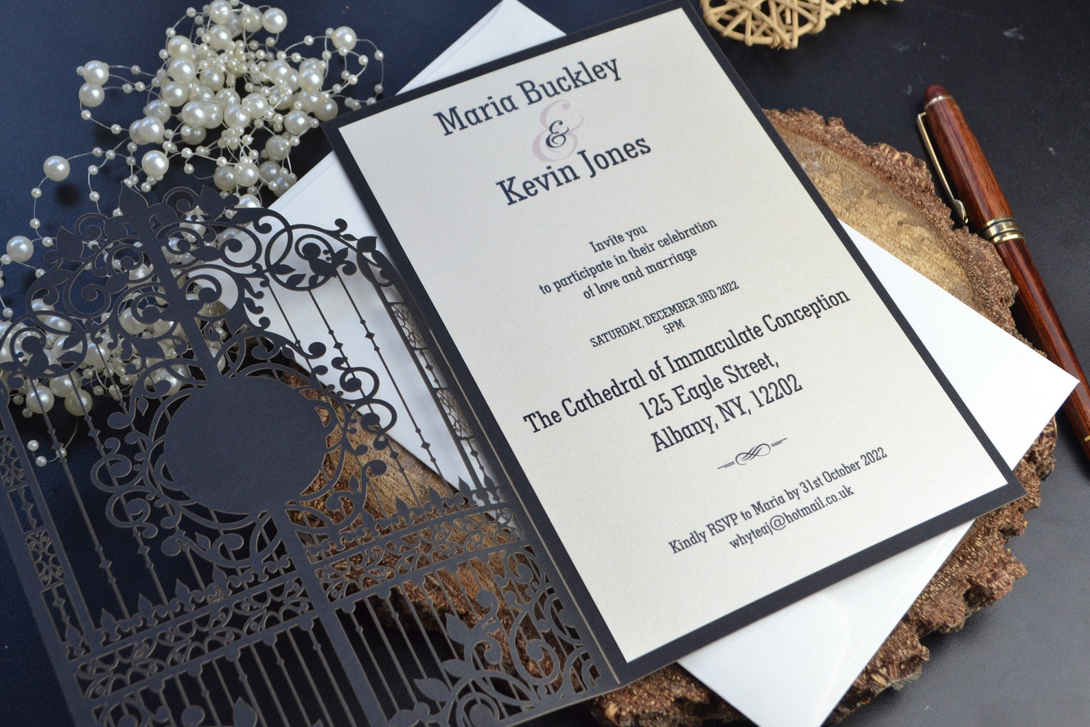 Laser Cut Wedding Invitation Printed Wedding Invitation Gate - Etsy