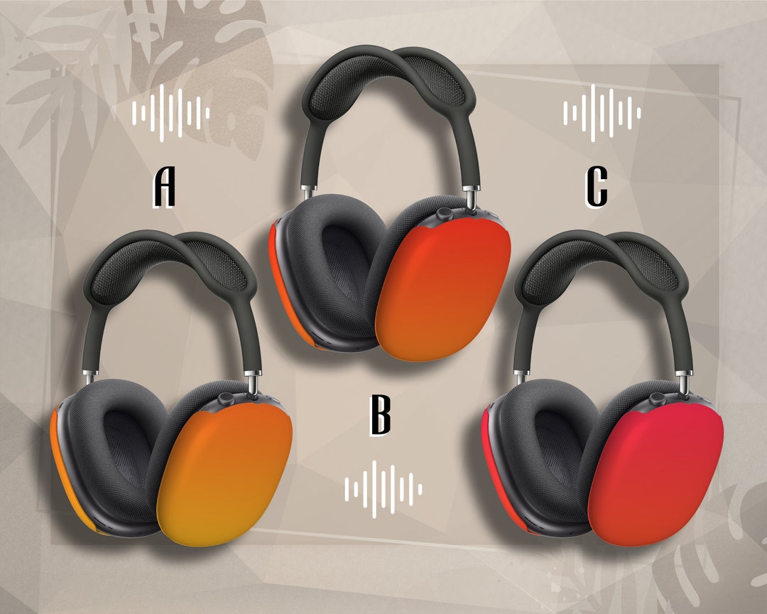 Orange Airpods Max Case Ombre Gradient Airpods Max Cover Ear Cup ...