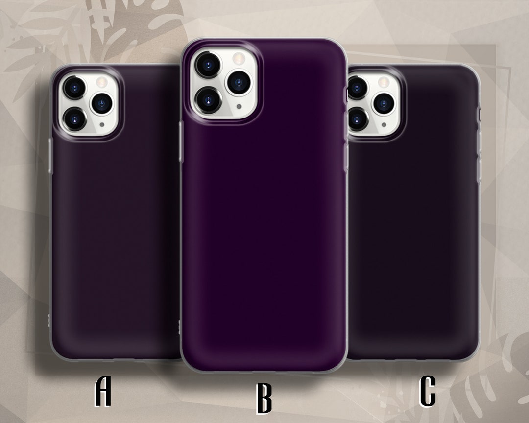Dark Purple Phone Case Deep Violet iPhone Case Fit for iPhone 17 Pro ...