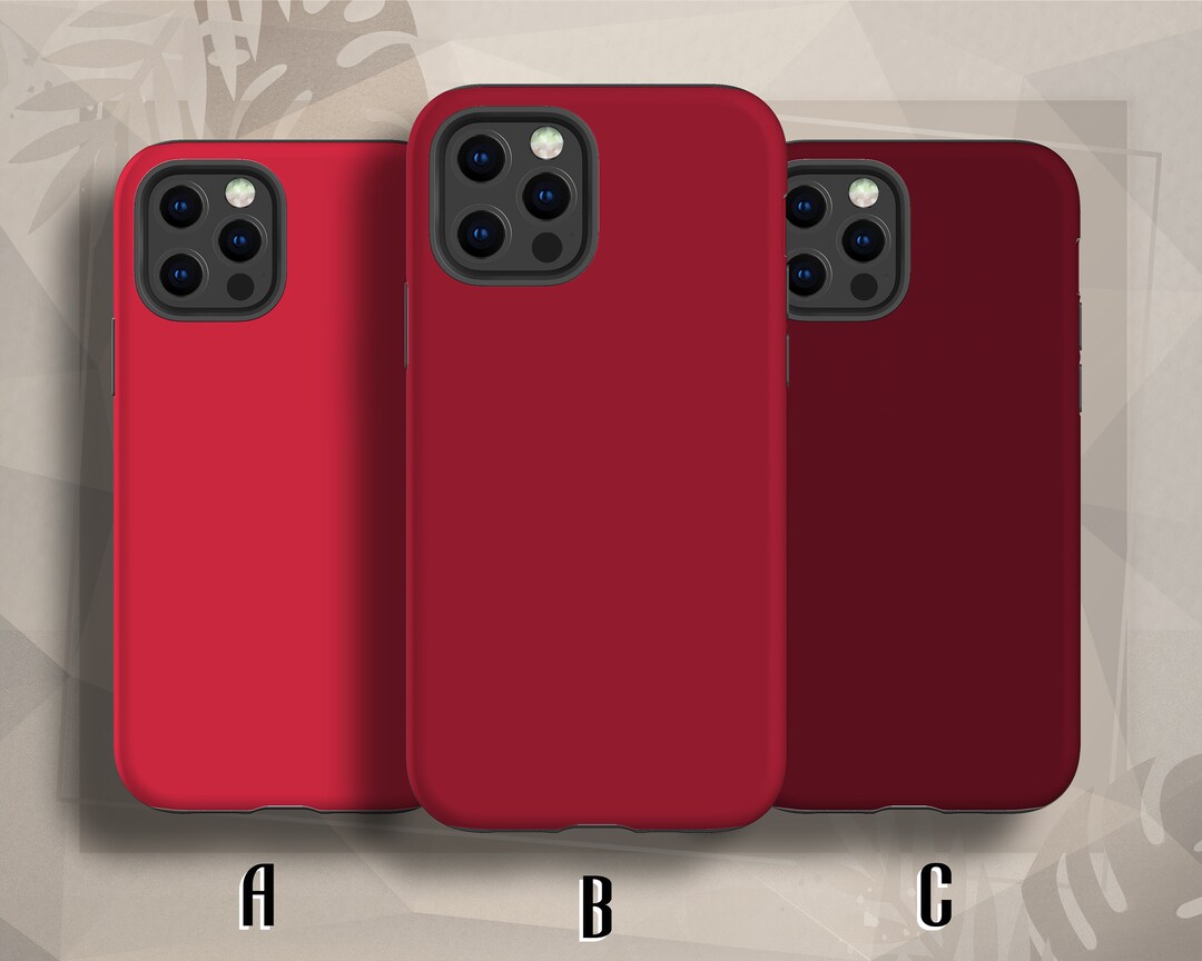 Red Phone Case Shades of Red Solid Hue iPhone 13 Case Fit for iPhone 14 ...