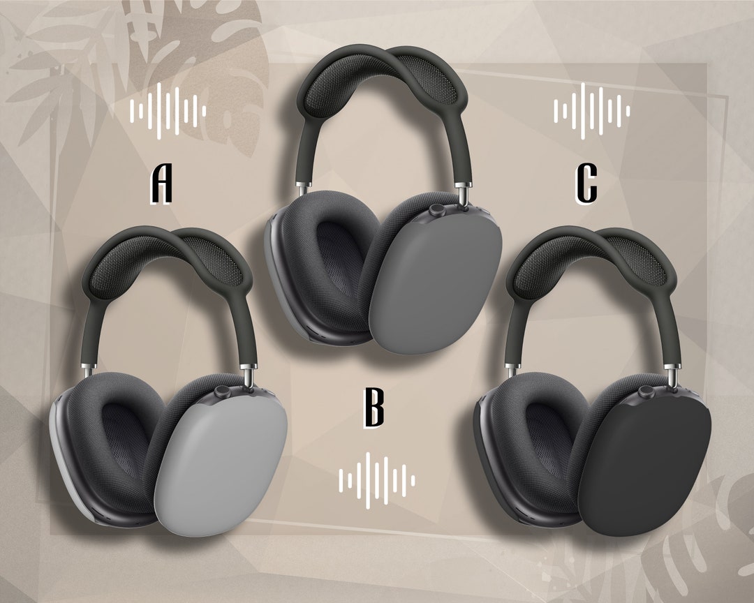 Grey Airpods Max Case Silver Dark Gray Airpods Max Cover Ear Cup ...