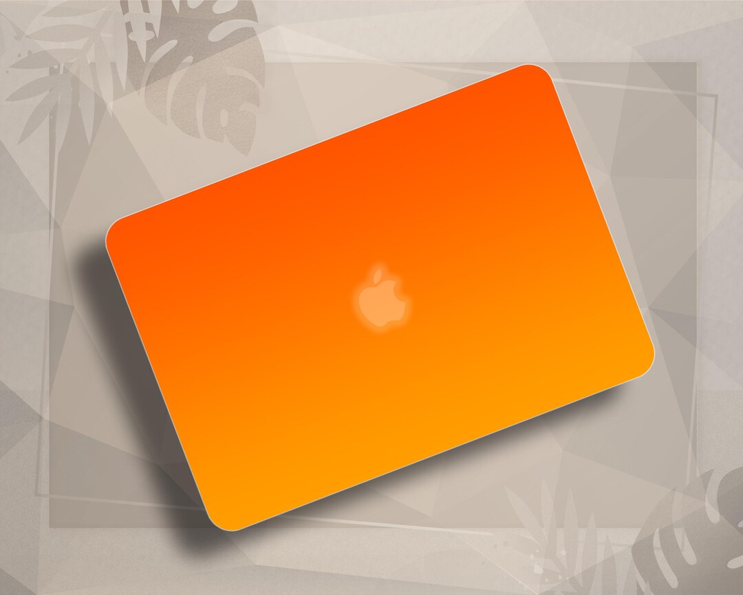 Orange Ombre Hue MacBook Air Case, Neon Gradient Shades MacBook Pro 13 ...