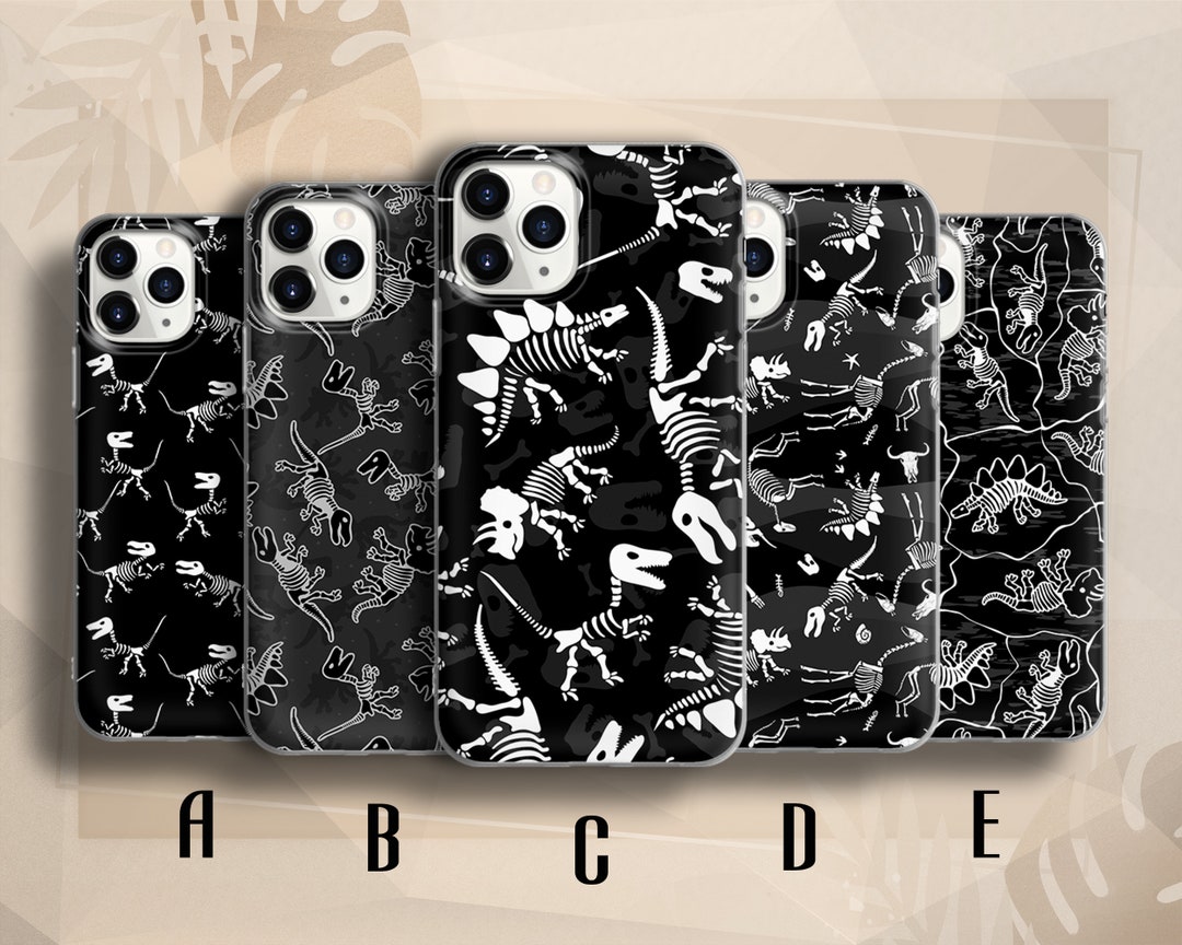 Skeleton Phone Case Dinosaur Skull Cover Fit for iPhone 13 Pro, 12, 11 ...
