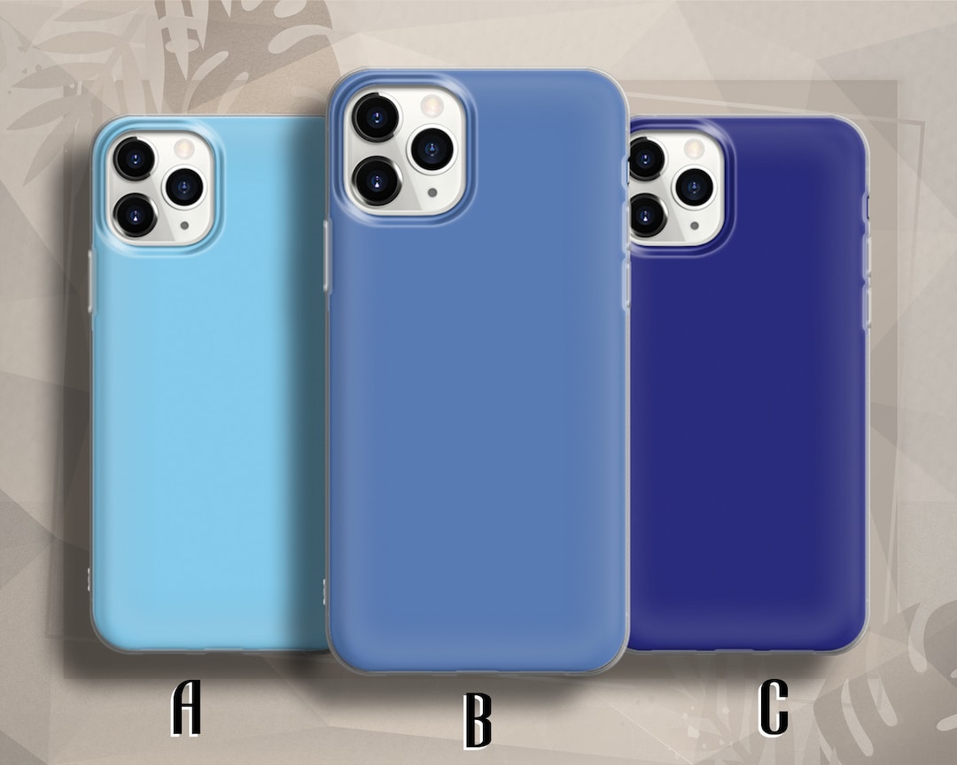 Blue Phone Case Solid Pastel Hue iPhone 12 Case Fit for iPhone 13 Pro ...