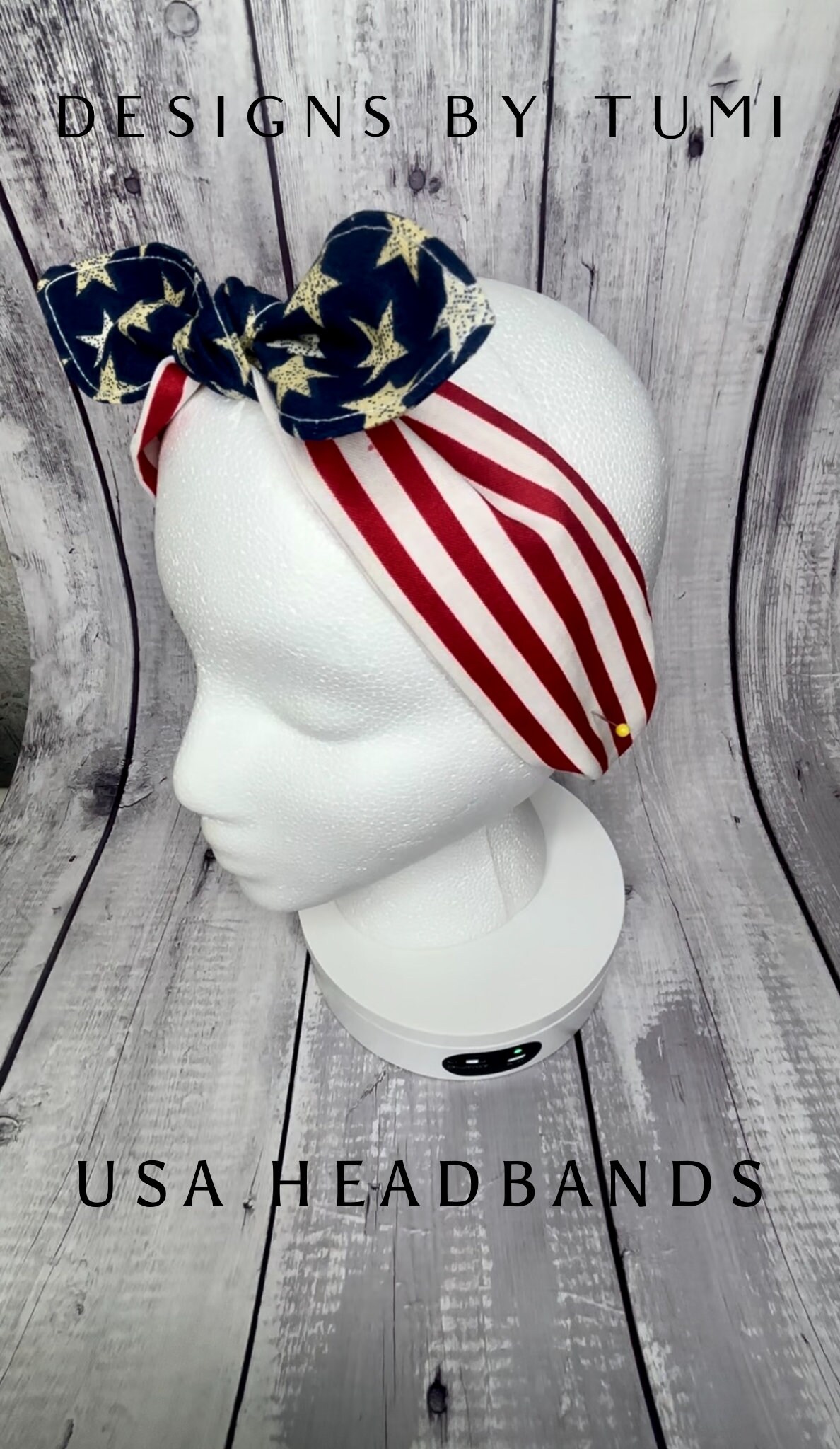 USA Headband, American Flag Headband, Patriotic Headband, Made in USA ...