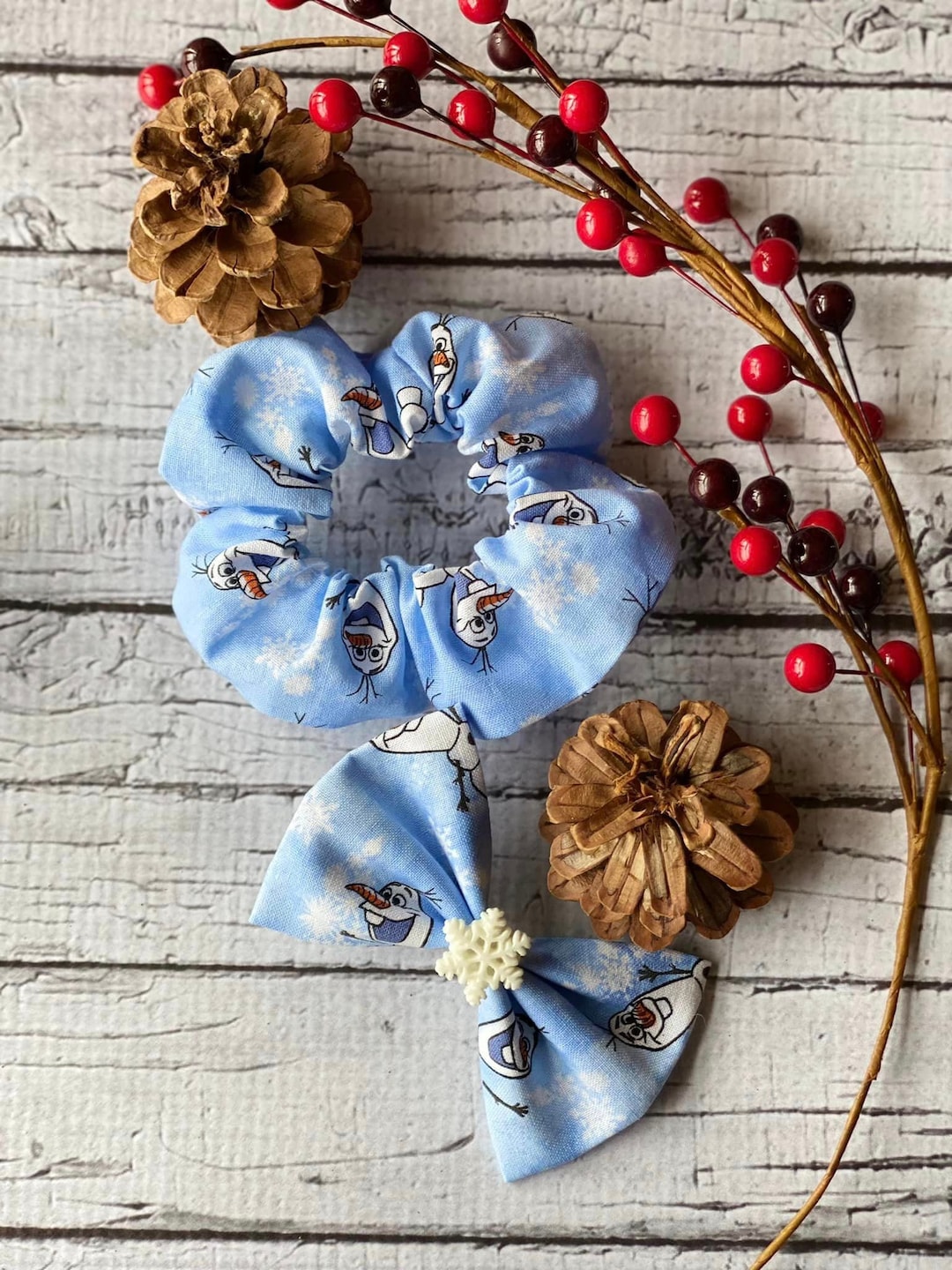 Olaf Hair Bows, Olaf Scrunchies, Hair Accessories, Disney Hair Bows ...