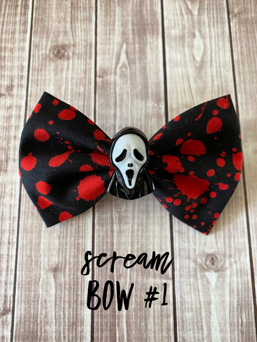 Scream Movie Hair Bow, Scary Movie Mask Hair Bow, Creepy Hair Bow ...