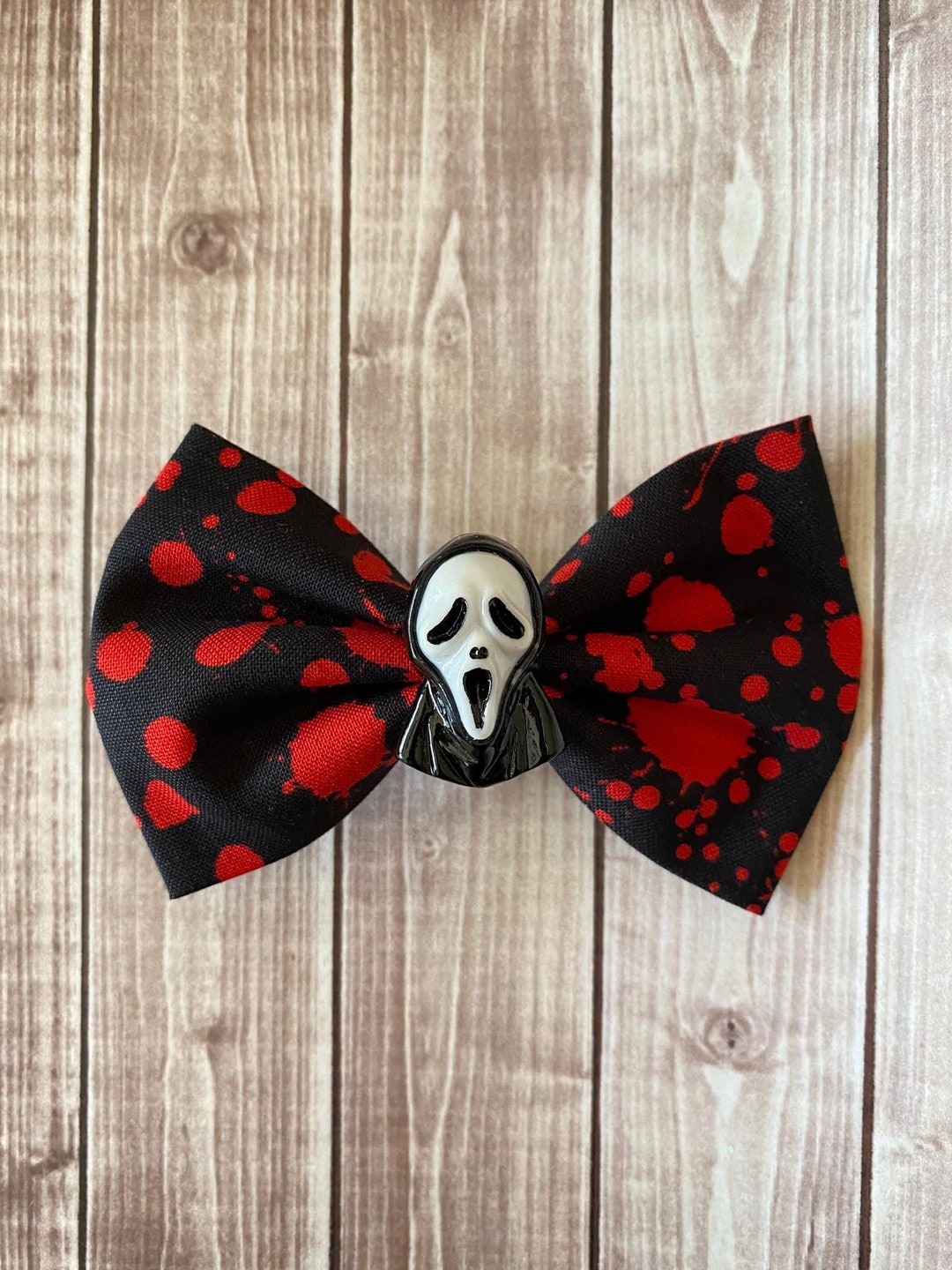 Scream Movie Hair Bow Scary Movie Mask Hair Bow Creepy Hair - Etsy