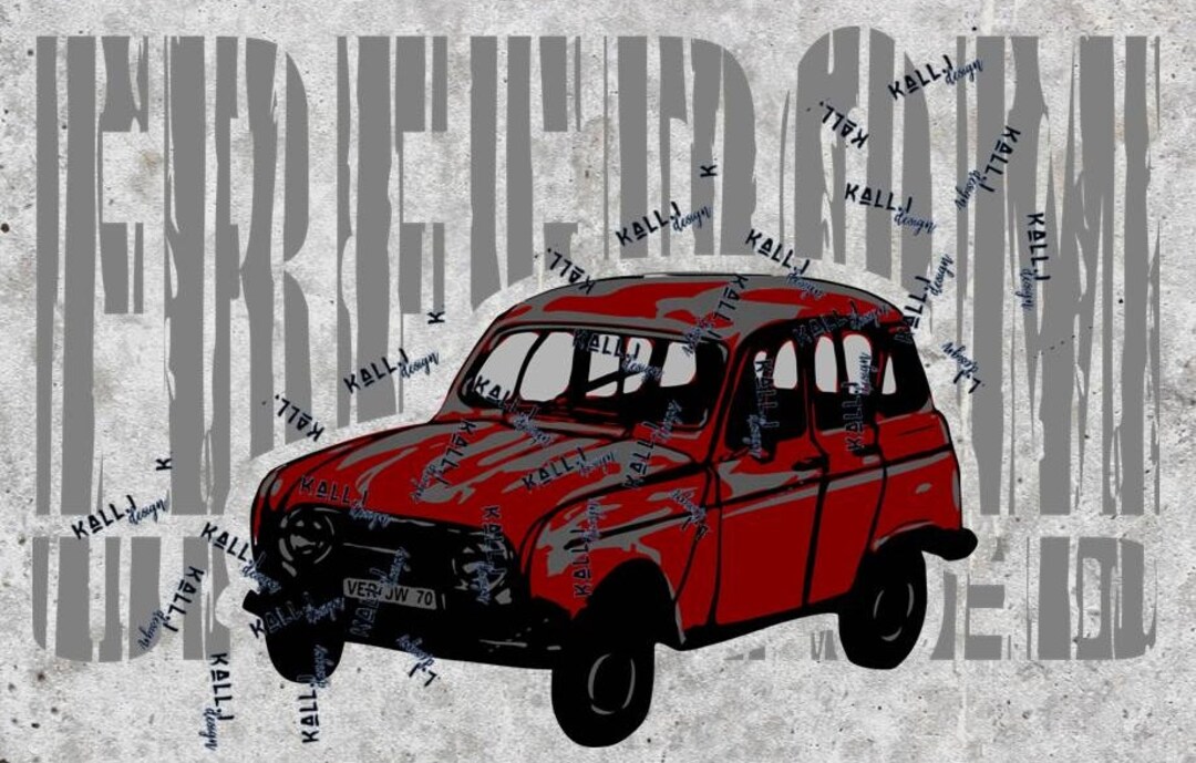 Plotfile my First Car an R4 Svg and Dxf File - Etsy