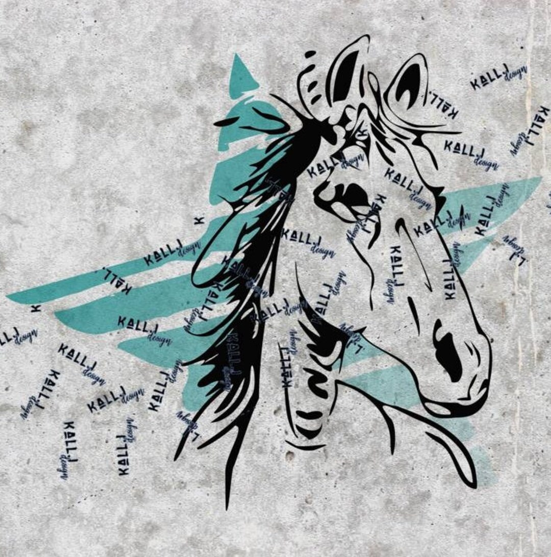 Plott File horse Head Svg and Dxf File - Etsy