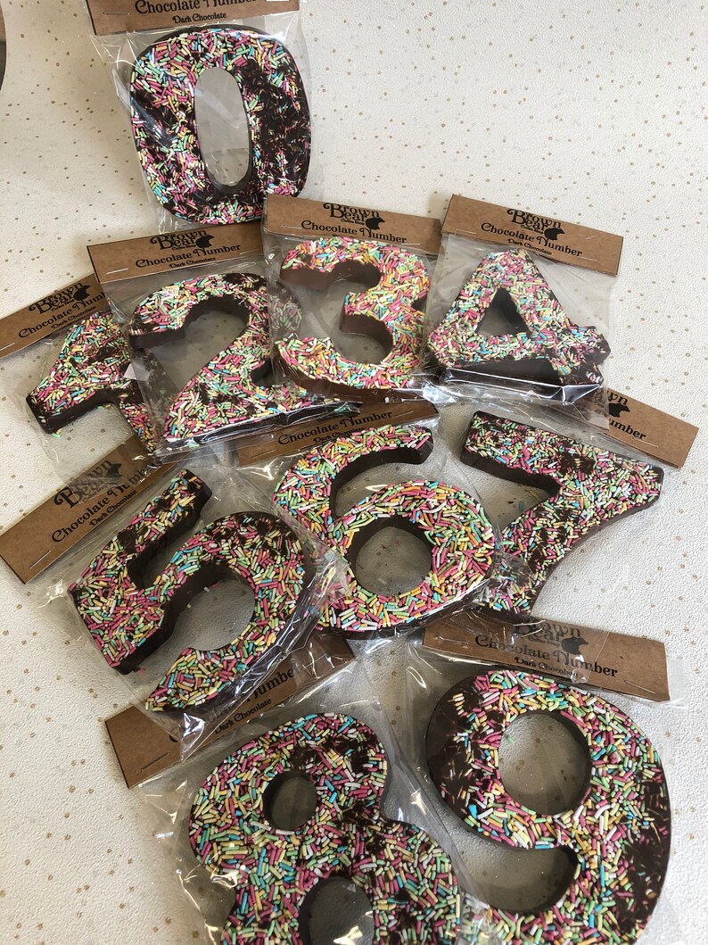 Chocolate Numbers - Etsy