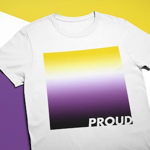 Non Binary T Shirt | Nonbinary Pride Shirt | Queer Pride Flag Tshirt ...