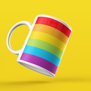 Pride Flag Mug | Rainbow Coffee Mug | Gay Pride | LGBTQ Pride | Pride ...