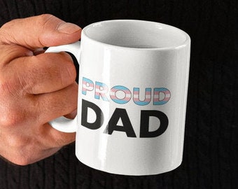 Proud Dad Gay Pride Mug Rainbow Flag Mug LGBT Mug Gift | Etsy