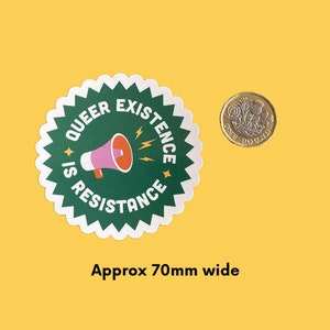 Queer Existence is Resistance Retro Pride Sticker - Etsy