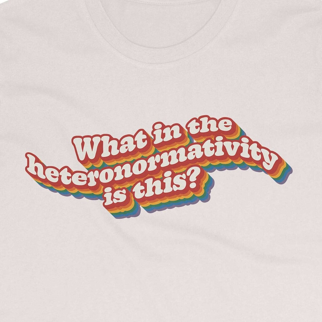 What in the Heteronormativity is This? Retro Gay Pride Shirt - Etsy