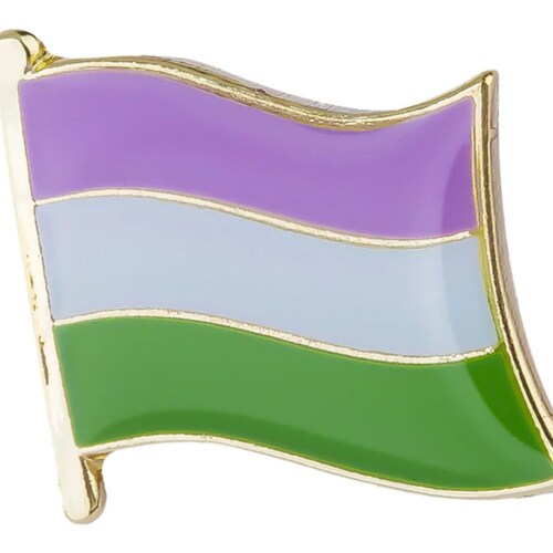 Genderqueer Flag Pin Bigender Pride Enamel Badge Subtle - Etsy Singapore