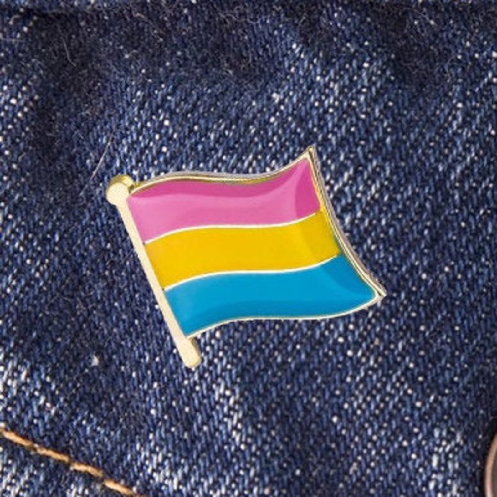 Pansexual Pride Pin Pansexual Flag Pan Pride Enamel Pin - Etsy