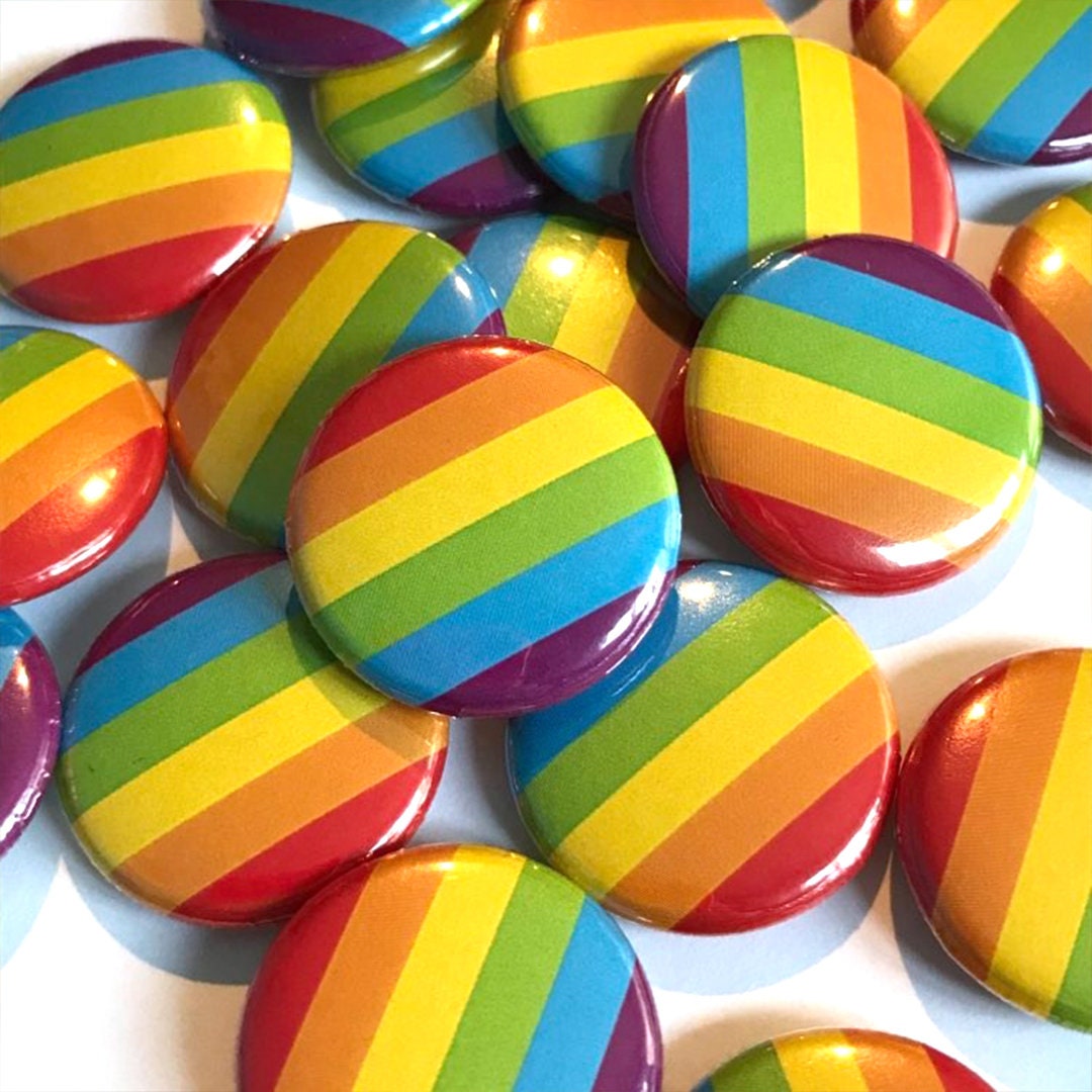 LGBTQ Rainbow Flag Badge Gay Pride Pin Badge Pride Gifts - Etsy