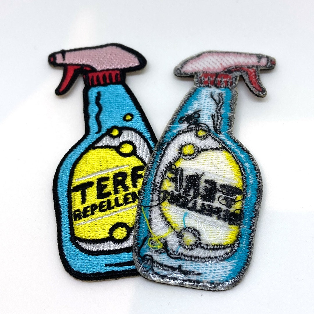 TERF Repellent Iron on Patch Trans Rights Embroidered Patch - Etsy UK