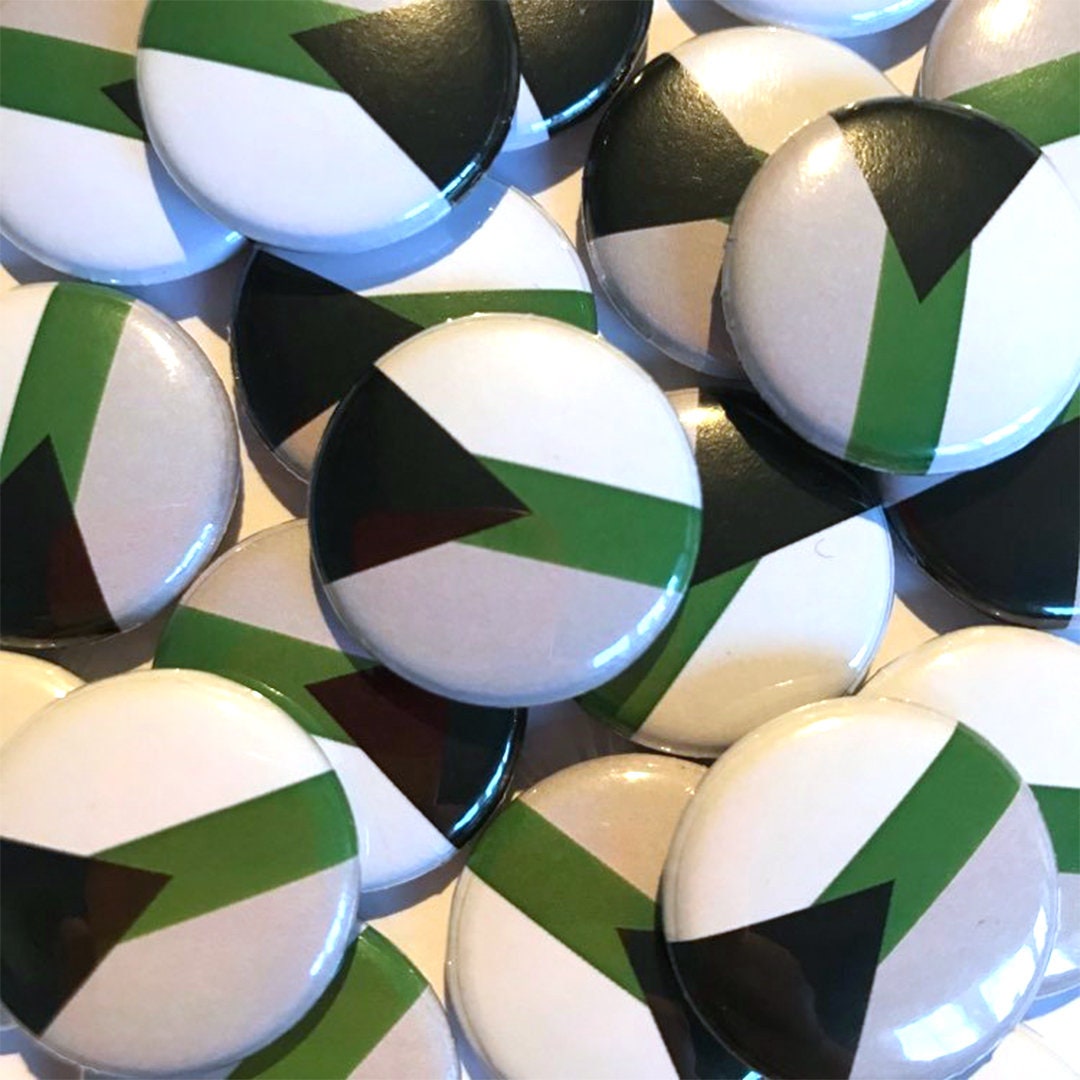 Demiromantic Pride Pin Badge | Demiromantic Flag - Etsy