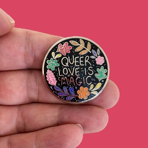 Queer Love is Magic Enamel Pin | Gay Wedding Gift | Queer Christmas ...