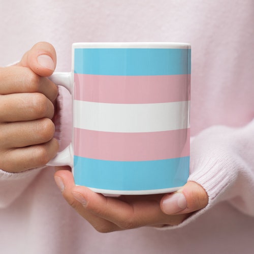 Transgender Coffee Mug Trans Pride Mug Trans Flag Etsy