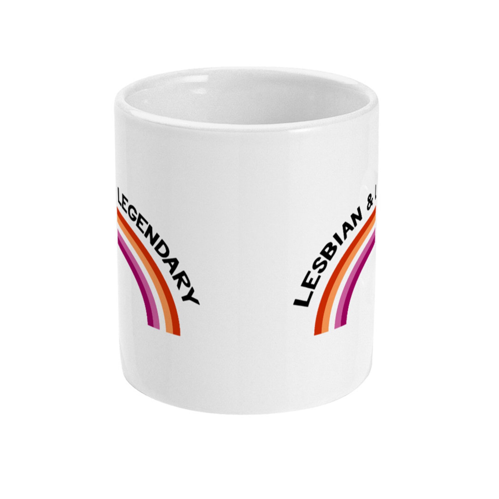 Lesbian Pride Mug | Lesbian Flag & Legendary Rainbow - Etsy